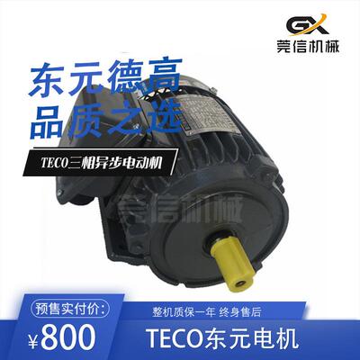TECO东元电机4极0.75KW卧式AEEFF3三相马达好利旺真空泵电机东莞