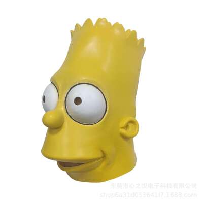 辛普森头套Simpsons电影角色人物舞会乳胶面具万圣节假面装扮道具