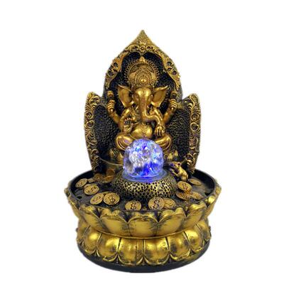 厂家直销东南亚泰国象神佛象水景工艺品创意款树脂流水摆件