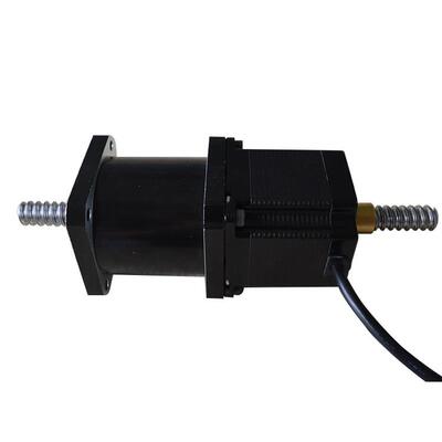 精密滚珠丝杆步进电机nema23/34贯通式直线电机双出轴静音马达