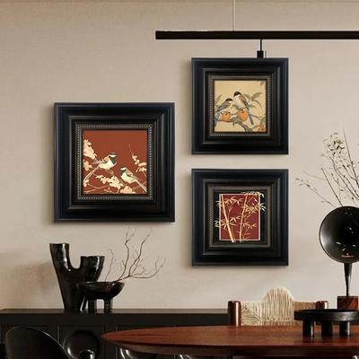 卉中古风花装饰画厅沙HS-07240餐厅发餐边柜挂画轻法客式美式复古