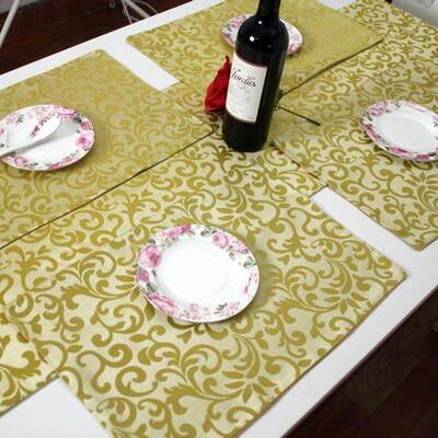 缎面提花色凤尾花店GIS床旗轻奢金色白长条酒桌桌旗巾茶旗