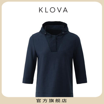 【KLOVA】春秋维也纳蓝条纹针织连帽T恤TT5438(UN)