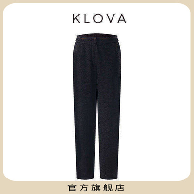 【KLOVA】春秋深咖色针织直筒裤KT7213(UN)B