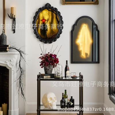 跨境Witch's Woods Hologram Wall Mirror万圣节女巫森林全息壁镜