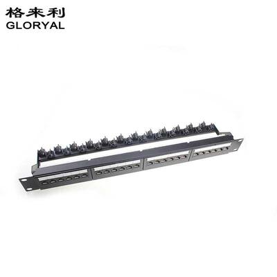 超六类配线架 24口Cat.6a架 免扎带款网络架 Patch Panel
