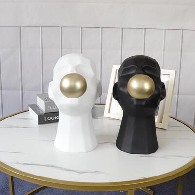 现代简约抽象摆雕人物塑酒店样板房饰间客厅艺术BJ00083件高级轻