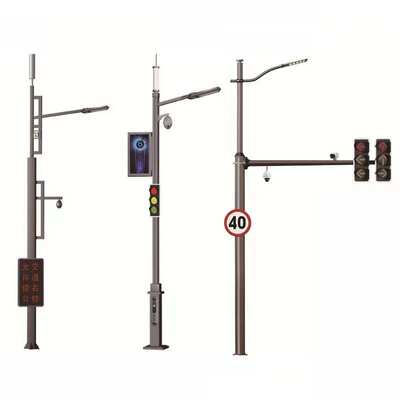 综合共杆组合杆多功能交通信号灯杆路灯监控人行道合杆户外灯杆