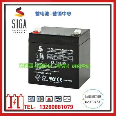 SIGA蓄电池4.5-12/12V4.5AH仪器设备光伏和驱动设备深循环蓄电池