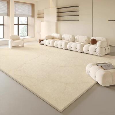 地毯厅新款客轻奢免fyr19090洗可擦奶油床边卧风地毯室耐脏易打理