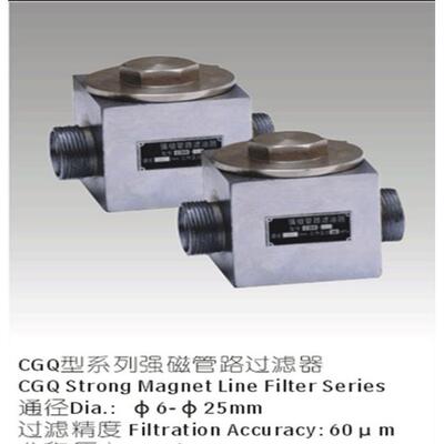 CGQ-6/8/10/12/15/20/25/32/40/50磁性管路过滤器滤油器
