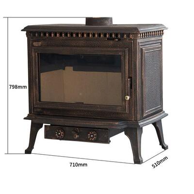 真火壁炉真火焰壁QLR取暖欧美民宿器冬木柴取暖炉柴火季炉铸铁炉
