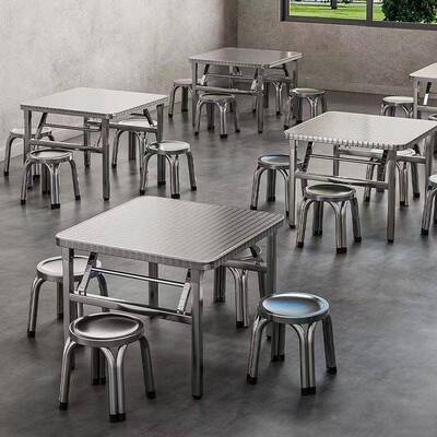 特厚不锈钢折户叠桌家用桌子桌外房餐桌商用出租宿舍方夜市烧SSU