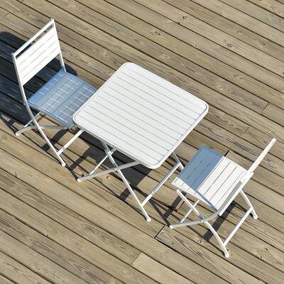 现代简约户外折叠桌商用外42192摆塑木外桌墅椅别庭院休闲折叠户
