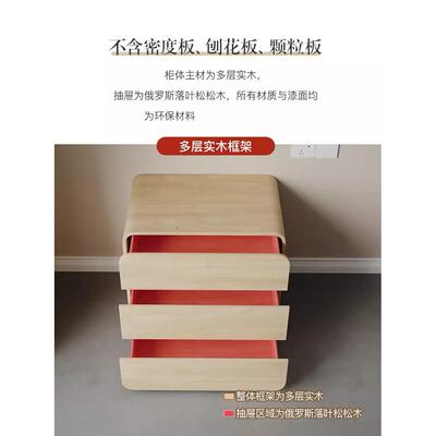 法式轻CTG25奢卧三斗大容量储物台柜室梳妆边框奶油风收柜纳柜