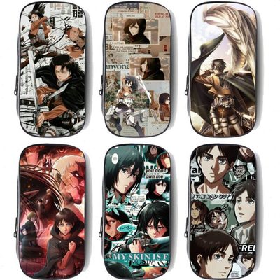 艾伦三笠利威尔阿克曼兵长自由之翼进击的巨人帆布拉链笔袋文具盒