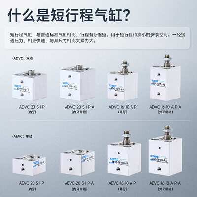 AEVC-12-5-I-P-A 6/10-10-A-P-A单作用FESTO费斯托型短行程气缸