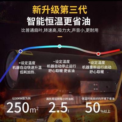 工温业燃油取暖器柴油暖风机大功率CBX烘大棚升养殖场风育雏热机