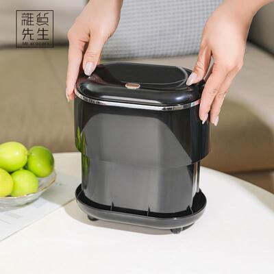 卡JOJO'SL.PD.杂T28货先生.轻奢篓黑桌面有盖双层垃圾纸|纸