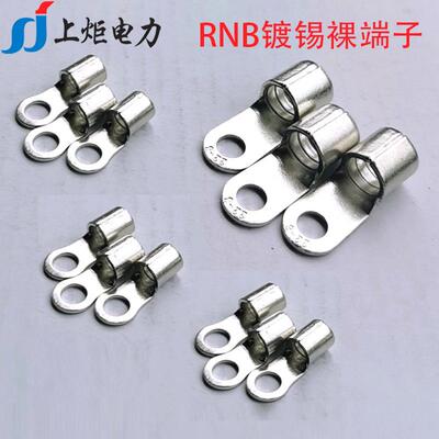 RNB1-10.紫铜无缝焊接EST线耳冷压圆形裸端平头O型接线端子0.5-15
