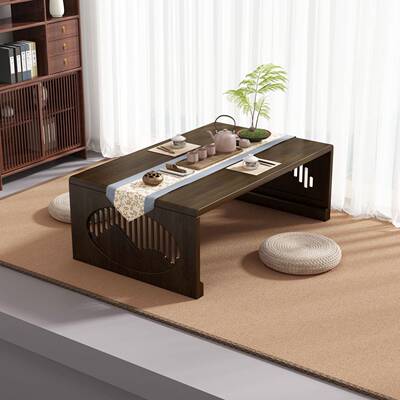 折叠小桌竹炕桌家用实木v145158榻茶榻米几飘窗桌床上学习书楠桌