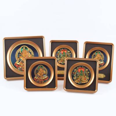 品福字金箔画框装饰画件摆台金客厅摆家居饰开金箔画业礼泊不含税