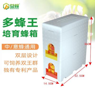 益蜂新款泡沫蜂箱多蜂王培育育王箱迷你型蜂王交尾箱授粉箱