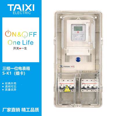 泰三相NDZ一户插卡/透电子/机械透明电表箱西C上下结构P明计量箱