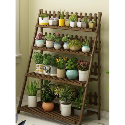 新款花子木厅落地式室内挂架架多层阳台客JNE置物多肉绿萝盆实架