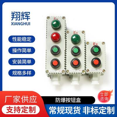 防爆按钮盒BZC-A2D1二位三位防触碰防撞按钮开关盒防爆安全盒