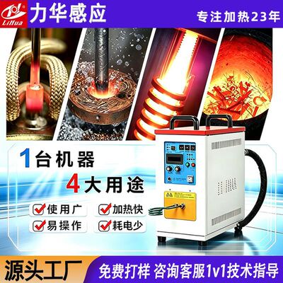 力华厂家直供高频加热机15KW220V焊接熔炼感应加热设备出口专用