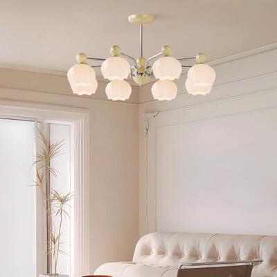 普厅瑞法式奶油风客厅眼吊灯高级感新款大厅灯全光谱护88610卧灯