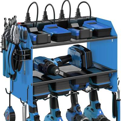 创意壁挂电架动工YK-082具收纳架式手持电钻置架重型浮动工物具储