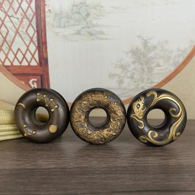 复古铜双虎撑摇医铃串八卦龙药铃虎叉仿古代乡医郎中手铃铃XYC铜