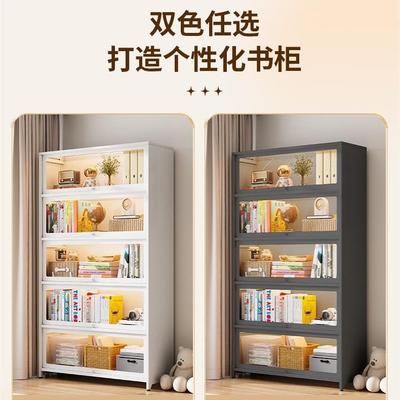 钢尘制书家用玻璃带门书柜防多靠墙书架收层纳柜储物QTJ柜柜铁皮