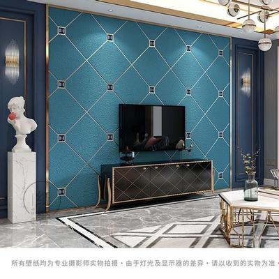 款44967鹿纸皮新绒壁电背景菱形墙纸软视包