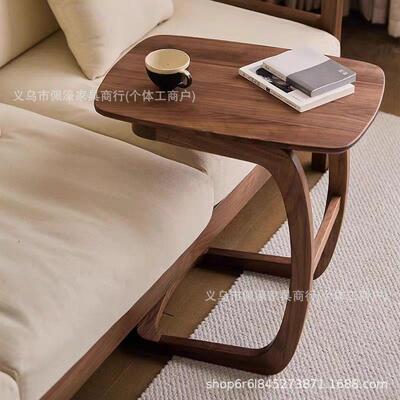 小茶桃几几实木沙发小边几客厅阳台小户型床71556边桌色胡原木可