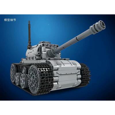 儿乐7117卫拼装木电动51518遥控模型童积男孩玩具电动坦克