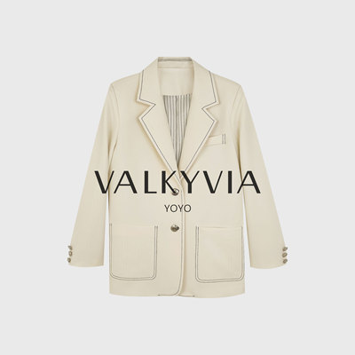 【Valkyvia/悠悠奢品】高定设计感撞色明线西装外套3009951