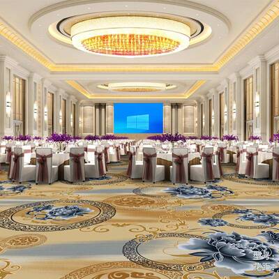 高端海酒店宾馆马防静龙电尼印花B1阻燃地过道走毯廊宴会厅包UJB