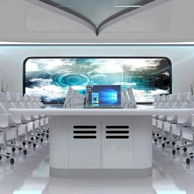 HYZ-76烤公漆会议桌智能降无型纸化办桌大多功能条形桌升会议室桌