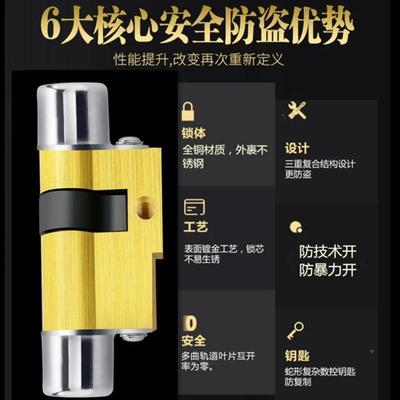 盼盼保德安美门心性星月神QMV盼盼防锁1盗1型13型锁芯老式入户门