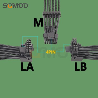 16AWG压纹线 4x8pin 8PIN转16Pin 12VHPWR接头90度弯头新显卡线