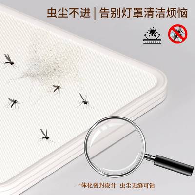 奶5498油风儿童房吸顶灯全光谱护眼ed薄防l眩光房间灯灯圆形中超