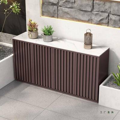 全铝合户外储金外操物柜防水防晒庭院花园NPK阳台收纳柜室岩板作