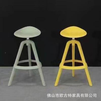 脚现代简约背吧三吧酒台凳靠创意商用休闲高脚椅网红86066塑料旋
