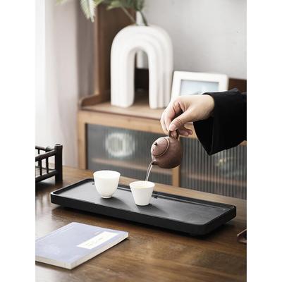 乌金石茶盘家AIT用湿两用中水式台新款排式茶茶海整块茶具小干托