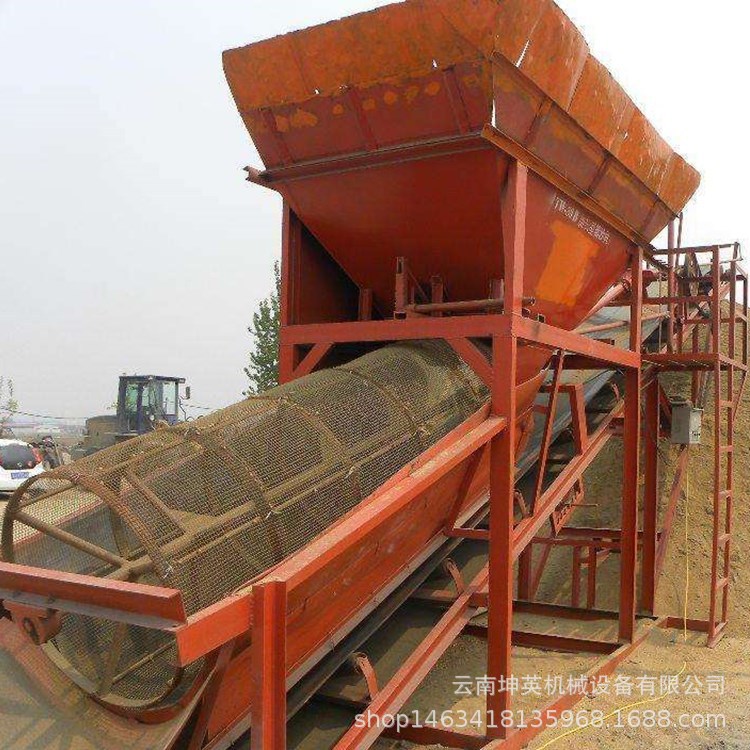 矿山无轴滚筒筛设备 移动式滚筒筛沙机 砂石厂专用土石分离筛