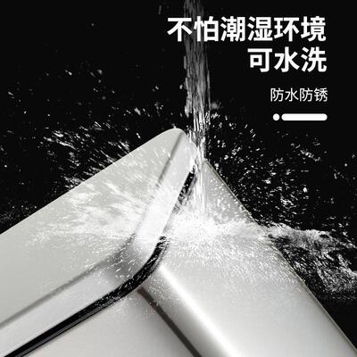 AOK家窄缝按压式不锈钢弹垃圾桶带374盖卧室双层盖式卫生间55G8用