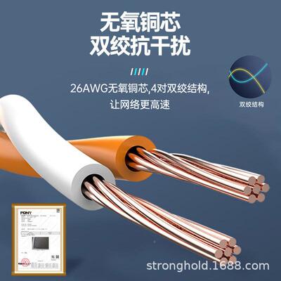 泛达PanduISTPH6X1it超六网线pe供电oA双屏蔽工业类成品跳线超万6